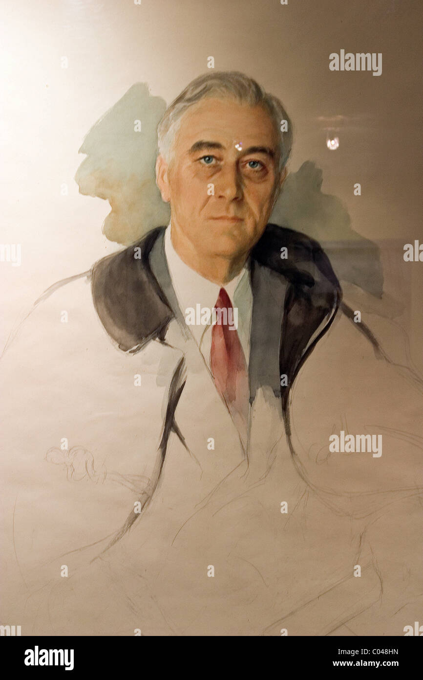 Franklin roosevelt portrait hi-res stock photography and images - Alamy