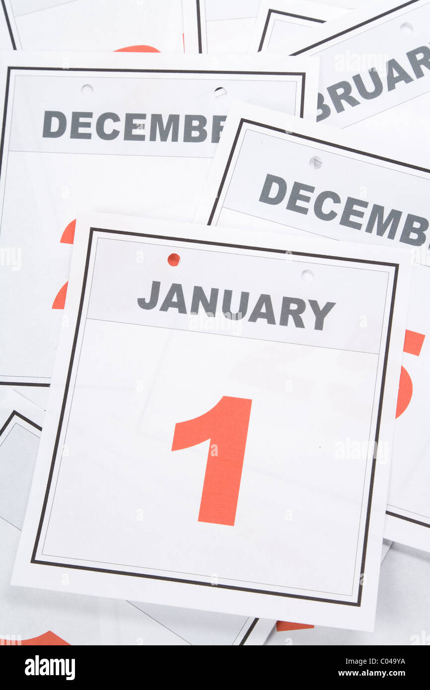 New Year, calendar date January 1 for background Stock Photo - Alamy