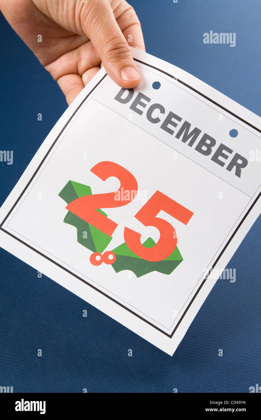 Christmas day, calendar December 25 for background Stock Photo - Alamy