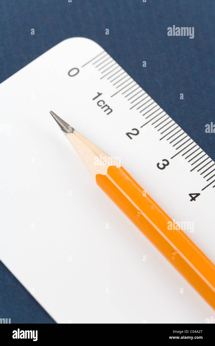 White ruler close up shot Stock Photo - Alamy