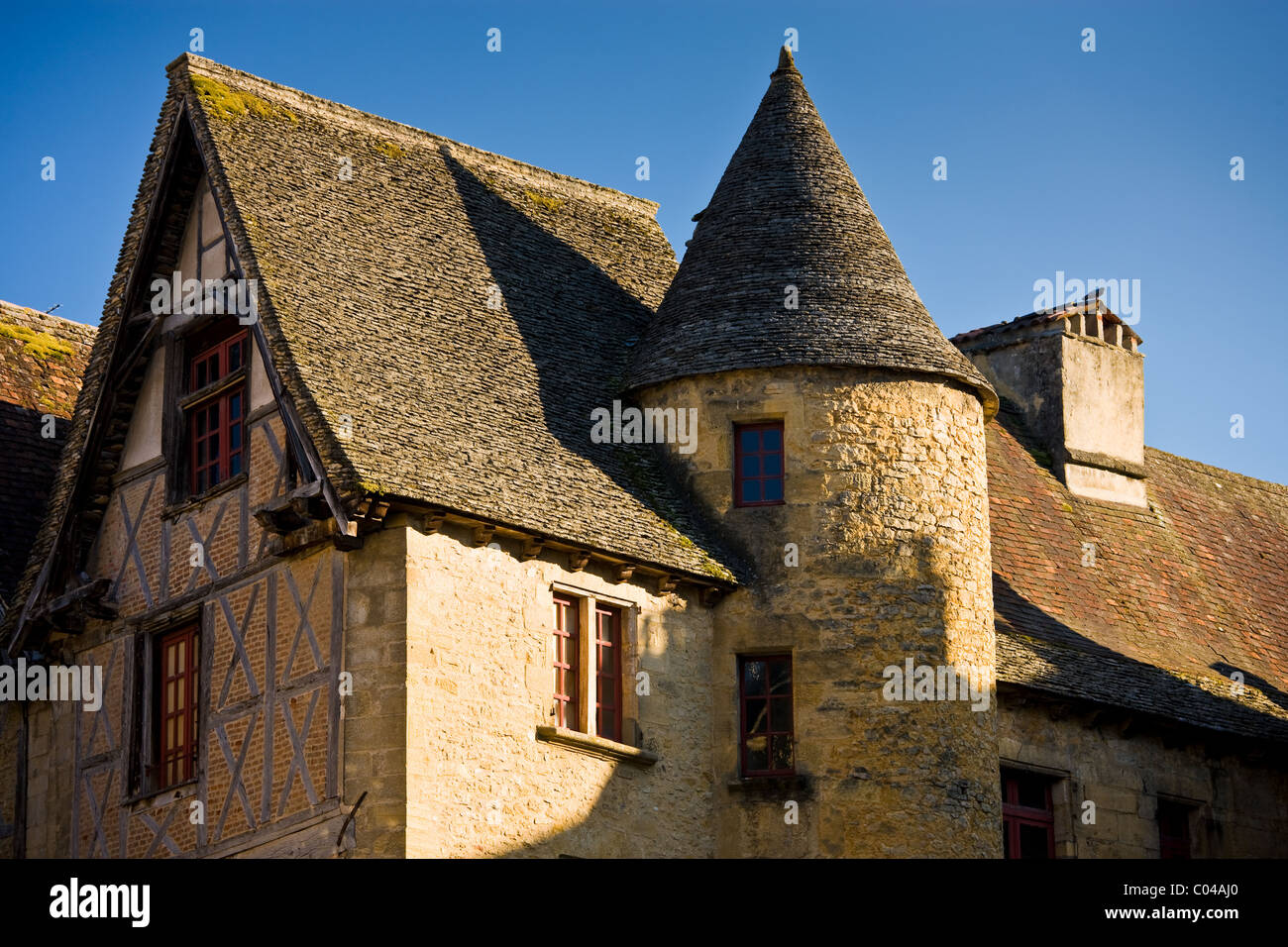 Typical French architecture in popular picturesque tourist destination ...
