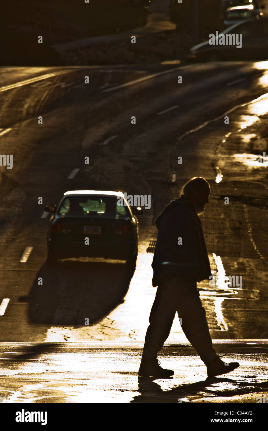 Old man crossing street in hi-res stock photography and images - Alamy