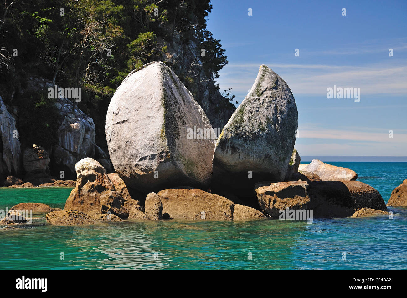 Split-apple Rock, Abel Tasman National Park, Tasman, South Island, New ...