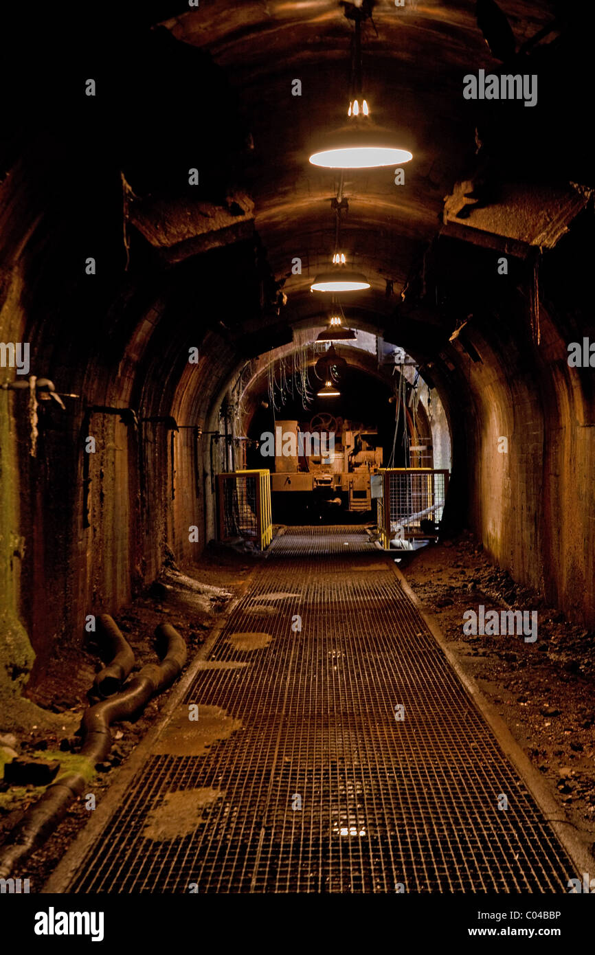 Underground transportation tunnel at Sloss Furnace ironworks Stock ...