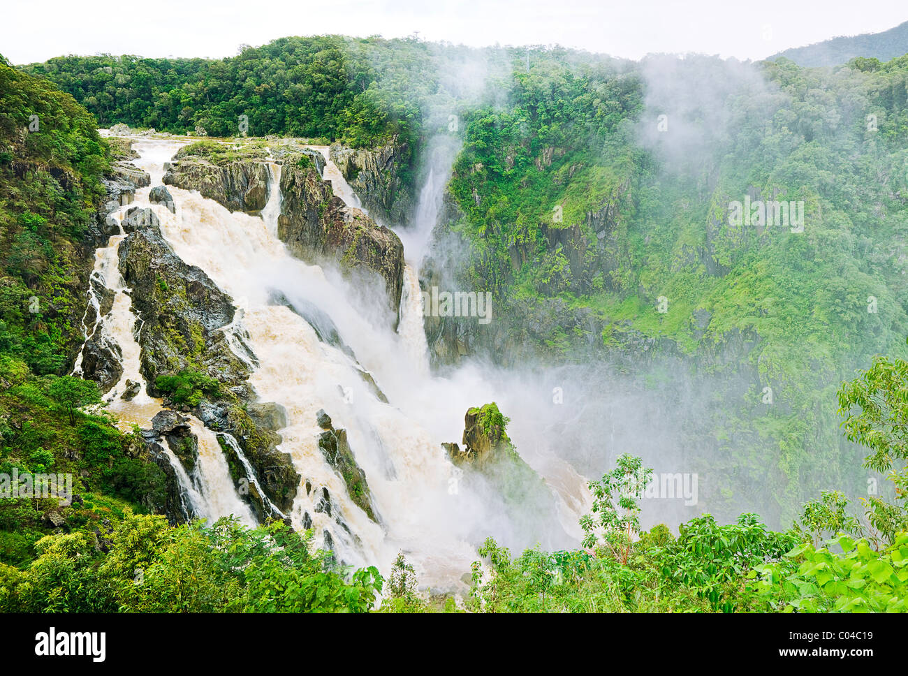 The Barron Falls - massive waterfall in Australia surrounded by ...