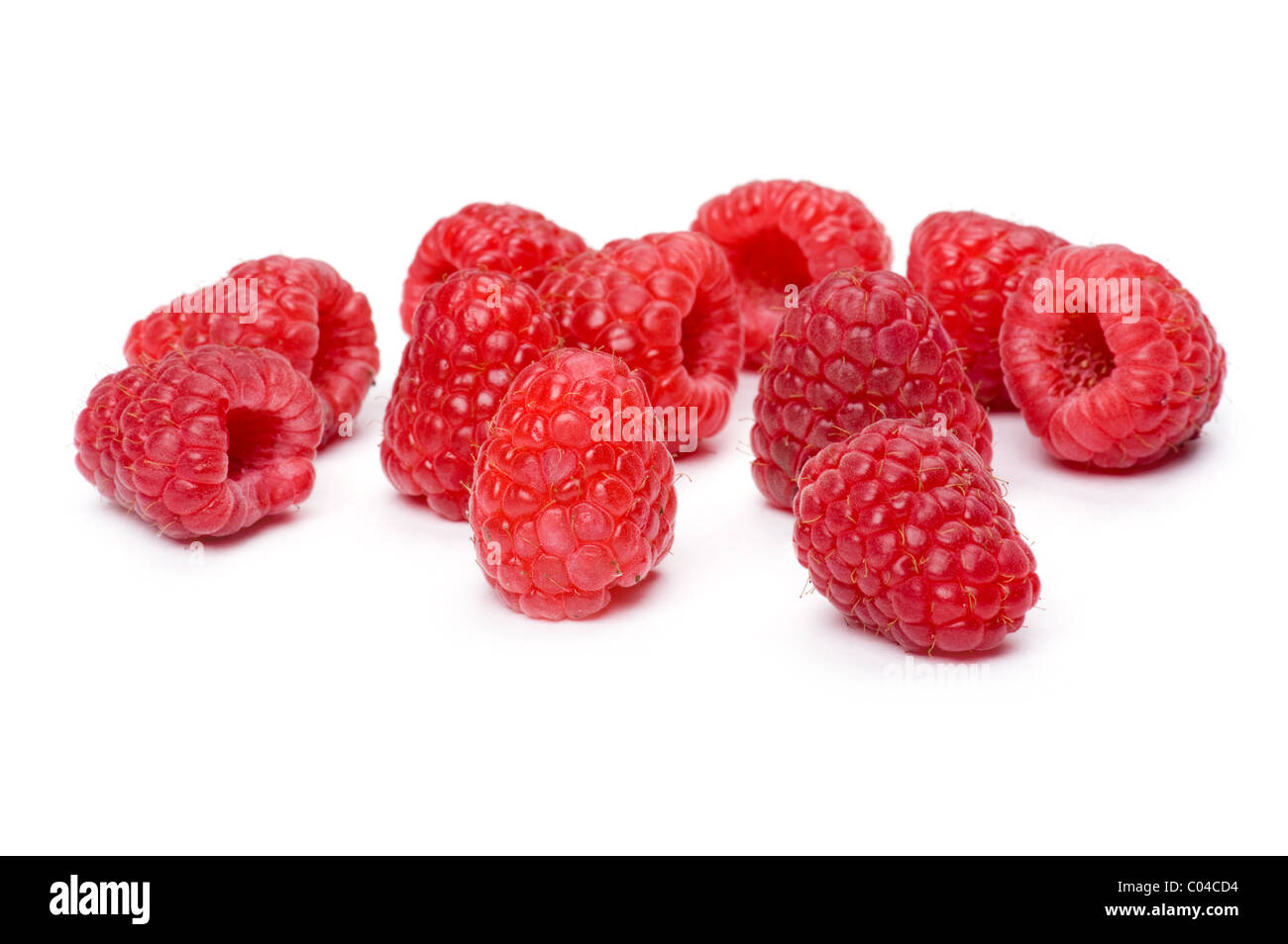 object on white - fruit raspberry close up Stock Photo - Alamy