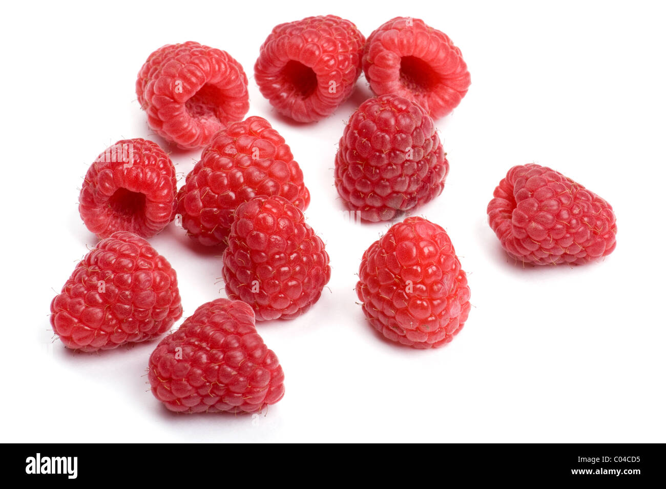 object on white - fruit raspberry close up Stock Photo - Alamy