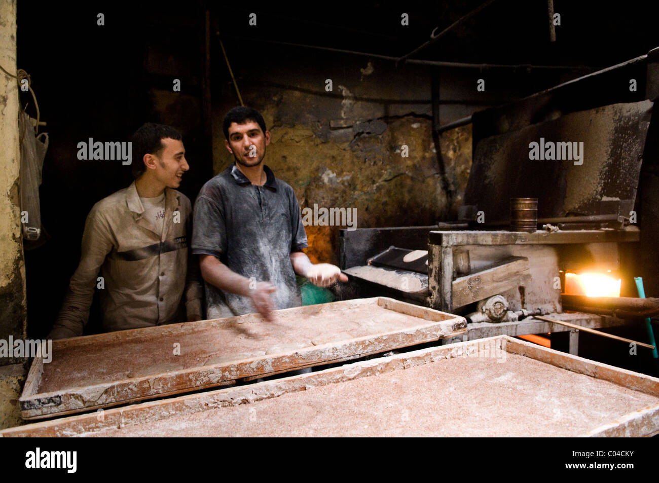 A visit to a local pita bakery in cairo hi-res stock photography and ...
