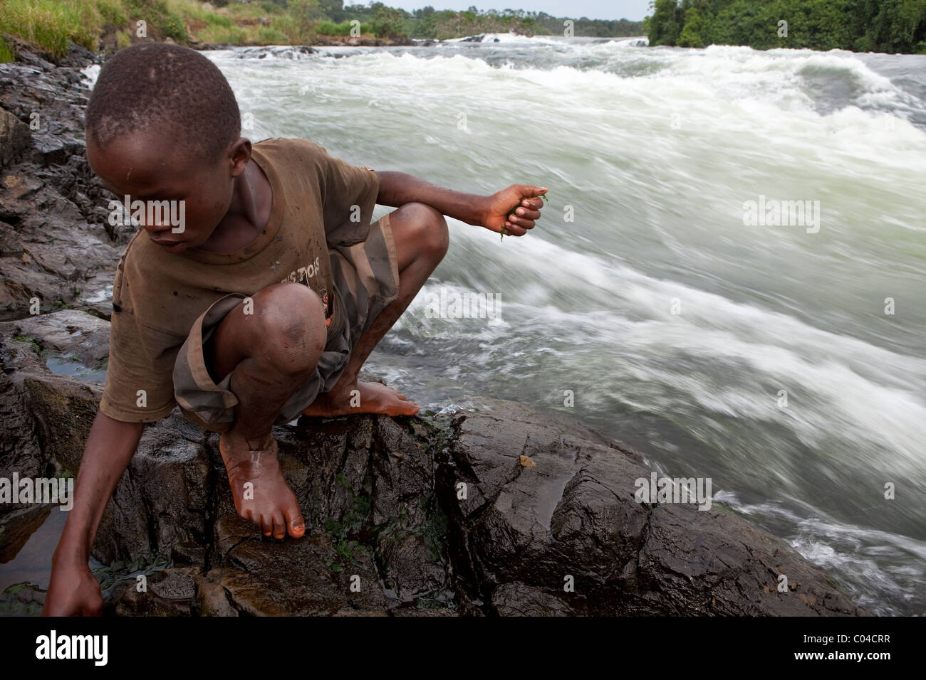 African children playing river hi-res stock photography and images - Alamy