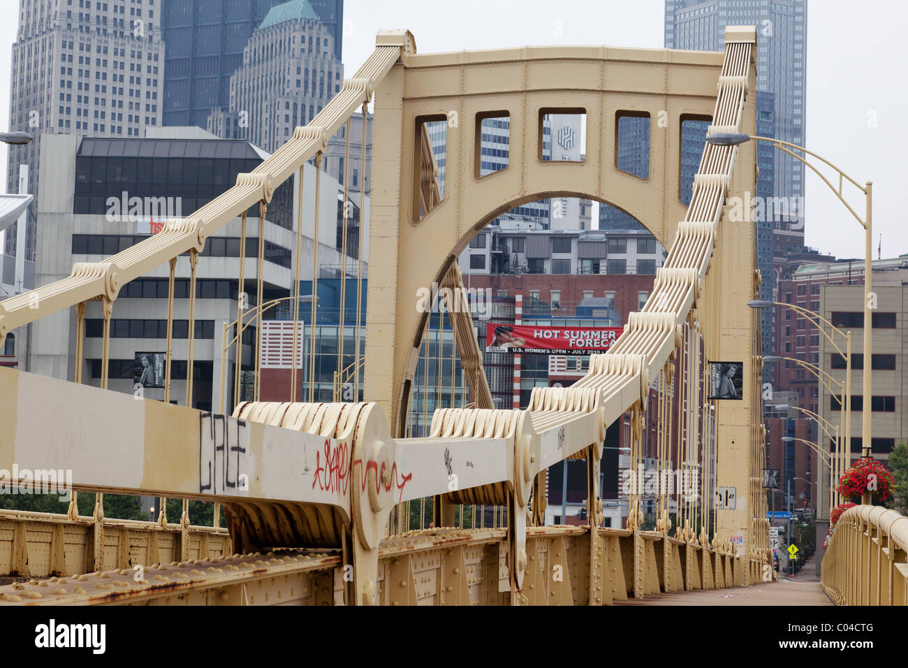 Ninth Street Bridge over Allegheny River, Pittsburgh, USA Stock Photo ...