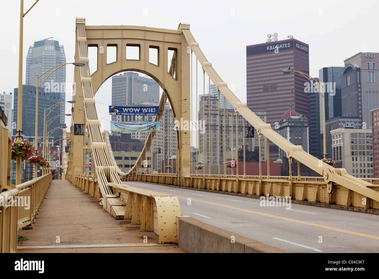 Ninth Street Bridge over Allegheny River, Pittsburgh, USA Stock Photo ...