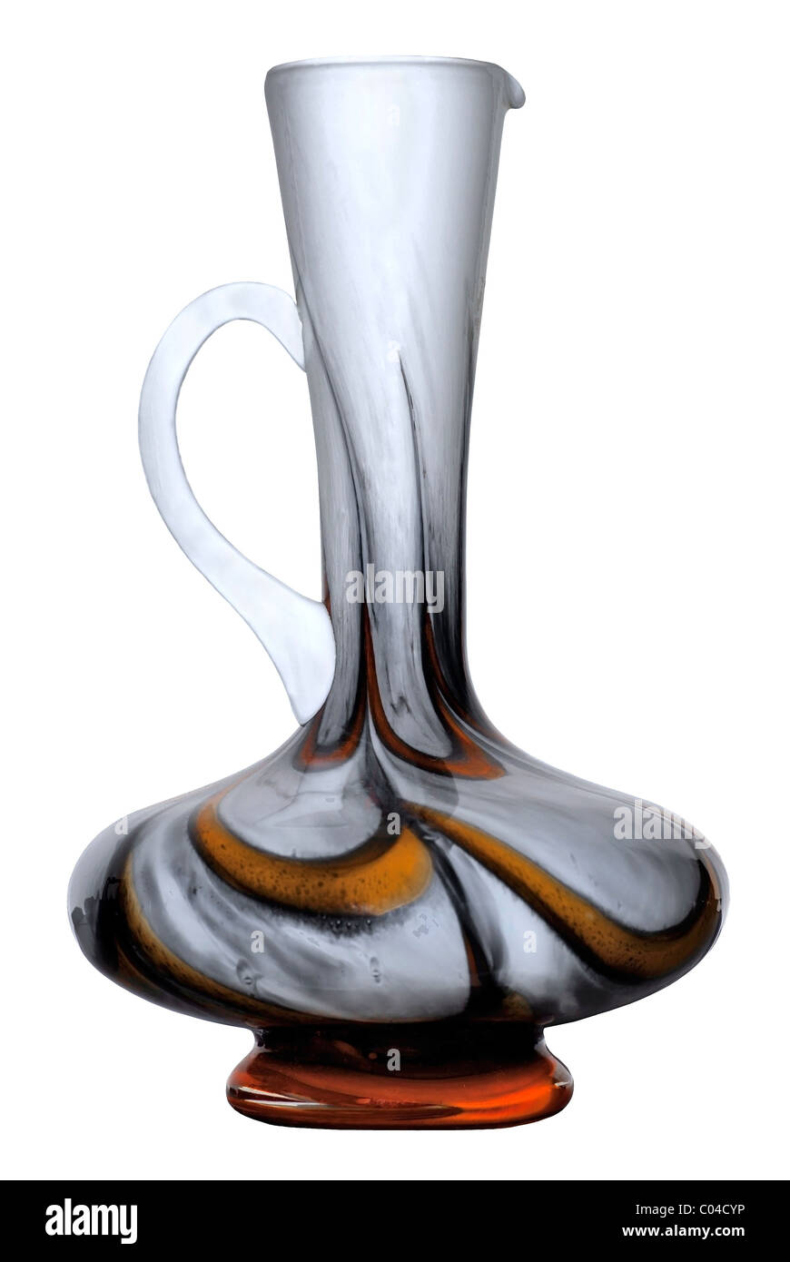 Isolated of a vase flowers of profile out of glass Stock Photo - Alamy