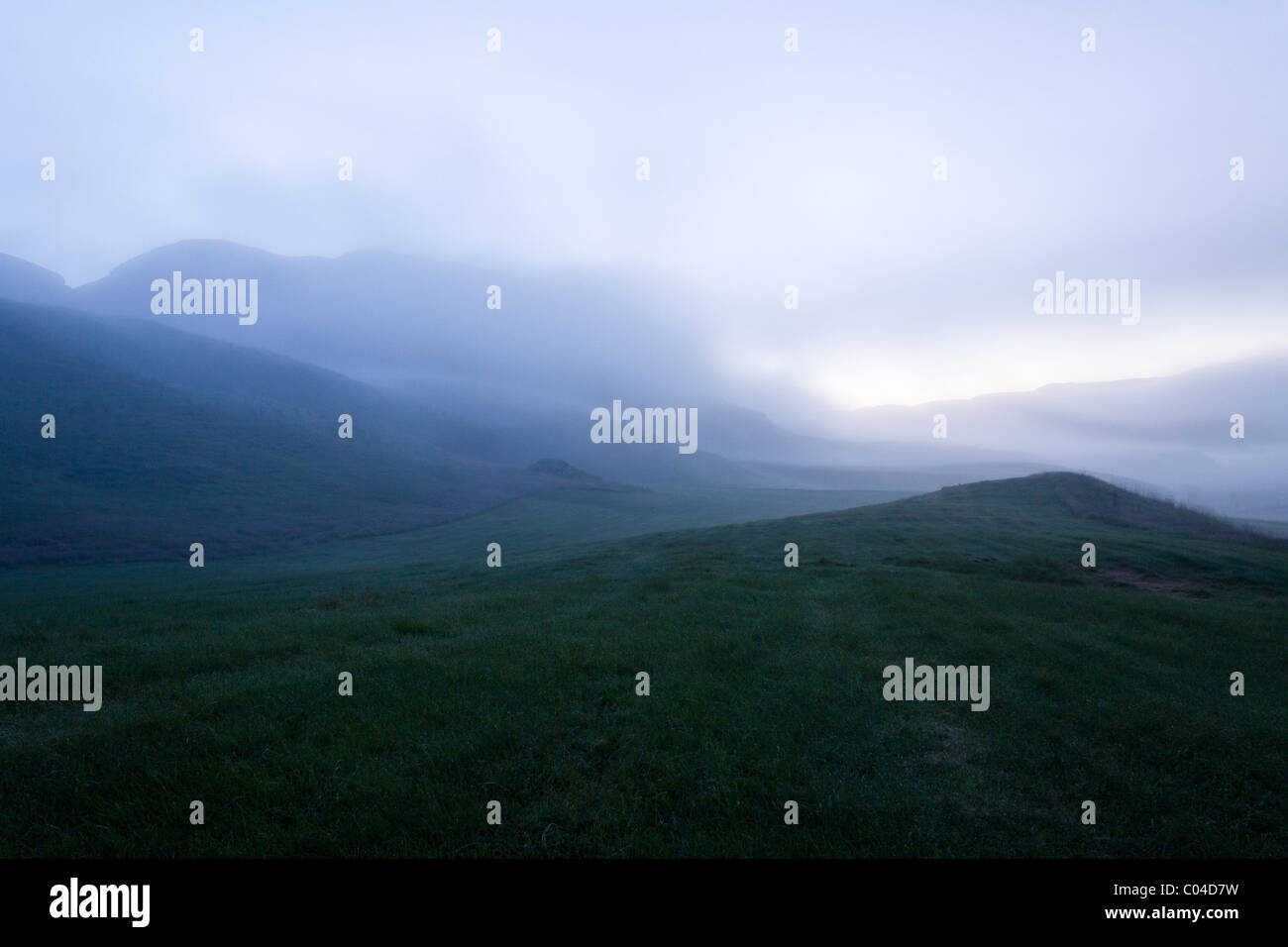 Foggy, Icelandic countryside Stock Photo - Alamy