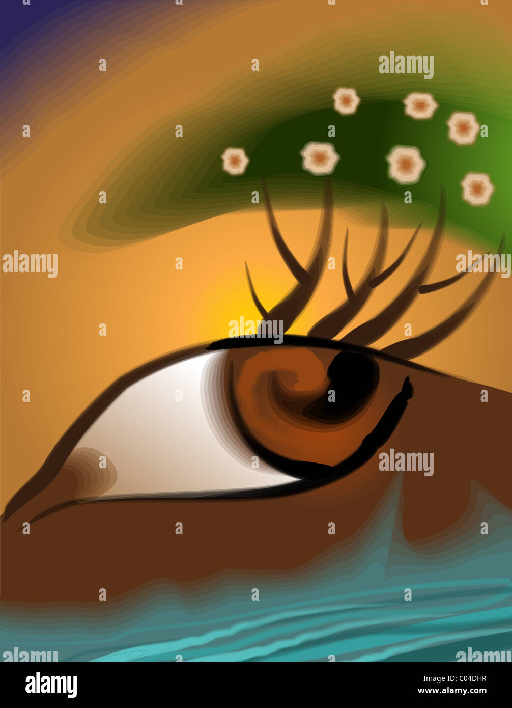 digital pinting of eye Stock Photo - Alamy