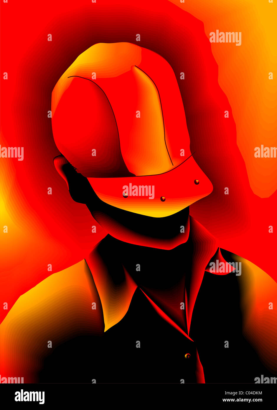 Man in cap painting hi-res stock photography and images - Alamy