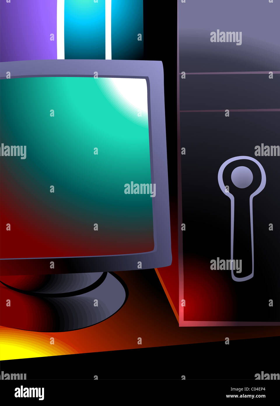 computer and cpu Stock Photo - Alamy