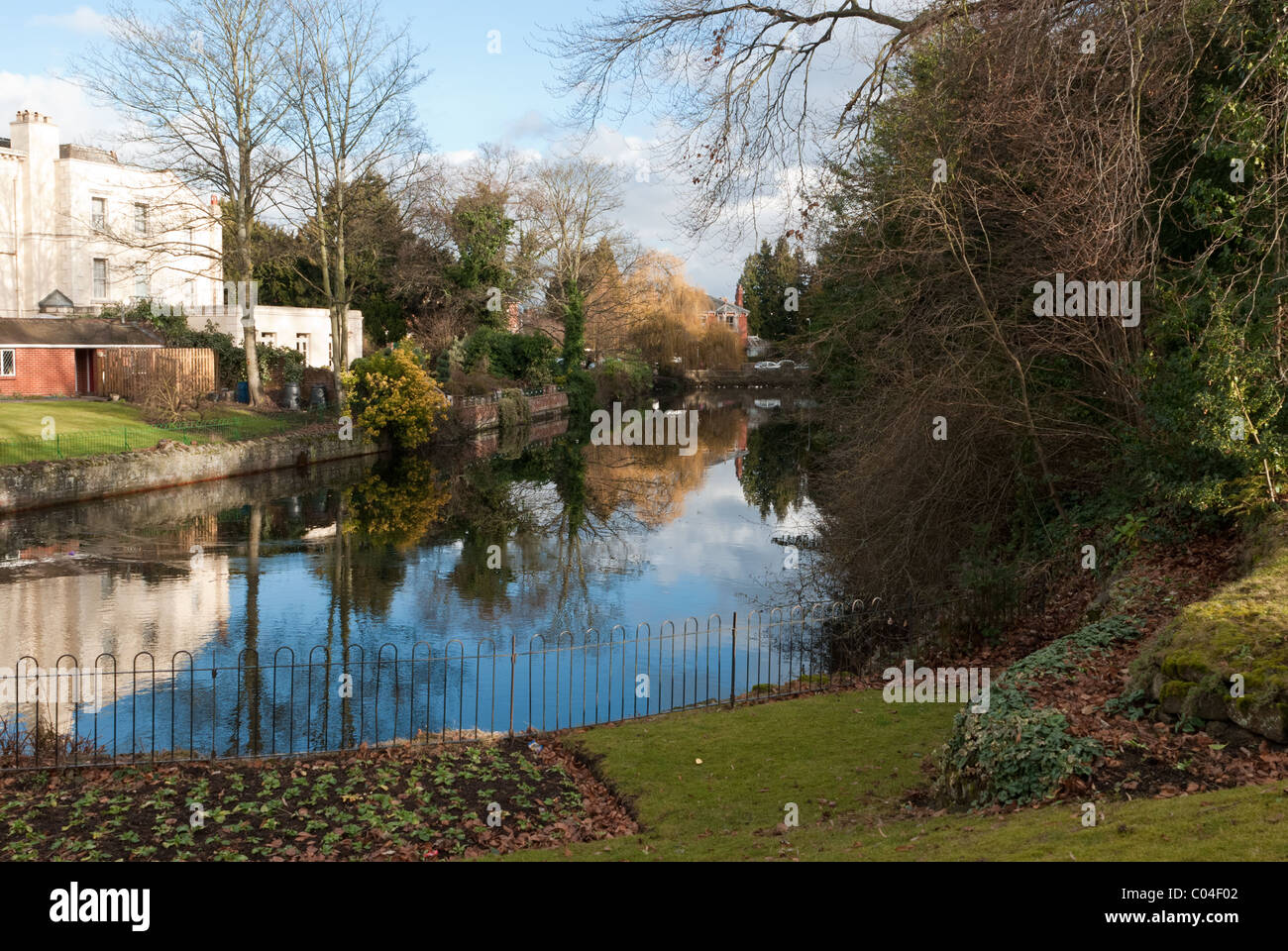 Castle Pool in Hereford Stock Photo - Alamy