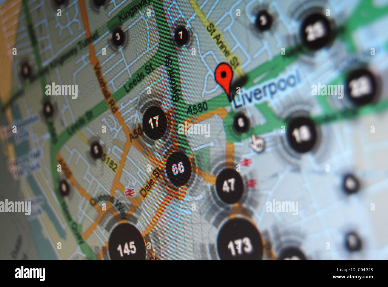 Map of liverpool hi-res stock photography and images - Alamy