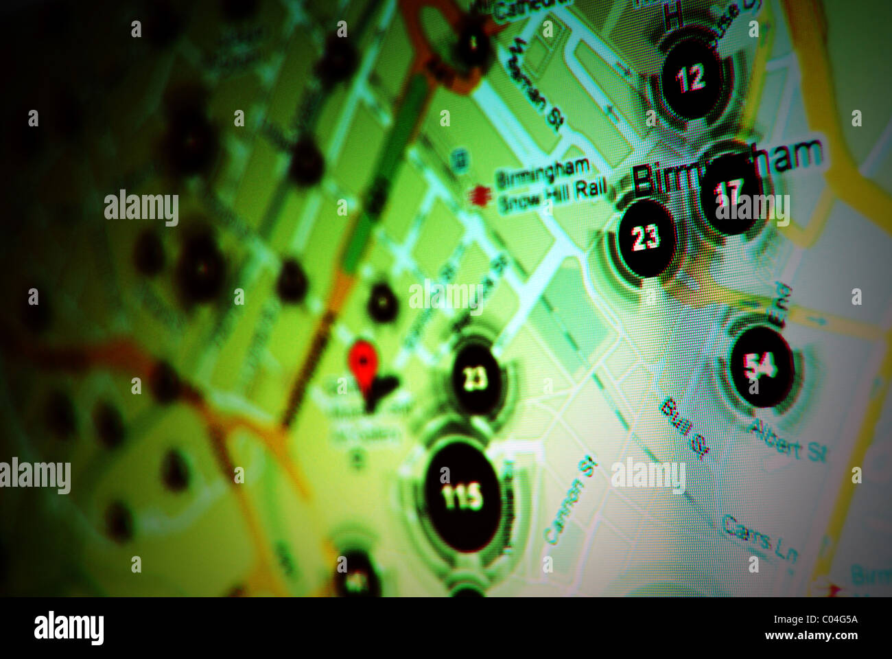 police.uk crime map of birmingham Stock Photo - Alamy