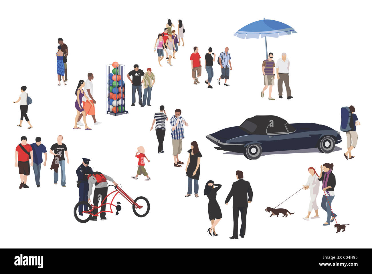 A Lap Around The Promenade -Illustration Stock Photo - Alamy