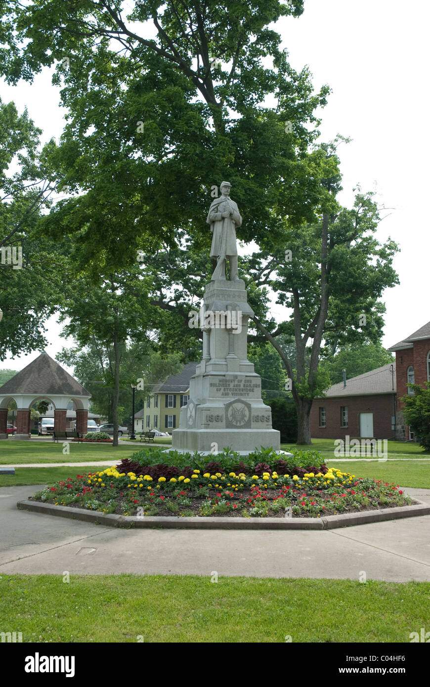 Civil War Memorial; Gazebo Park; Downtown Stockbridge; Village of ...