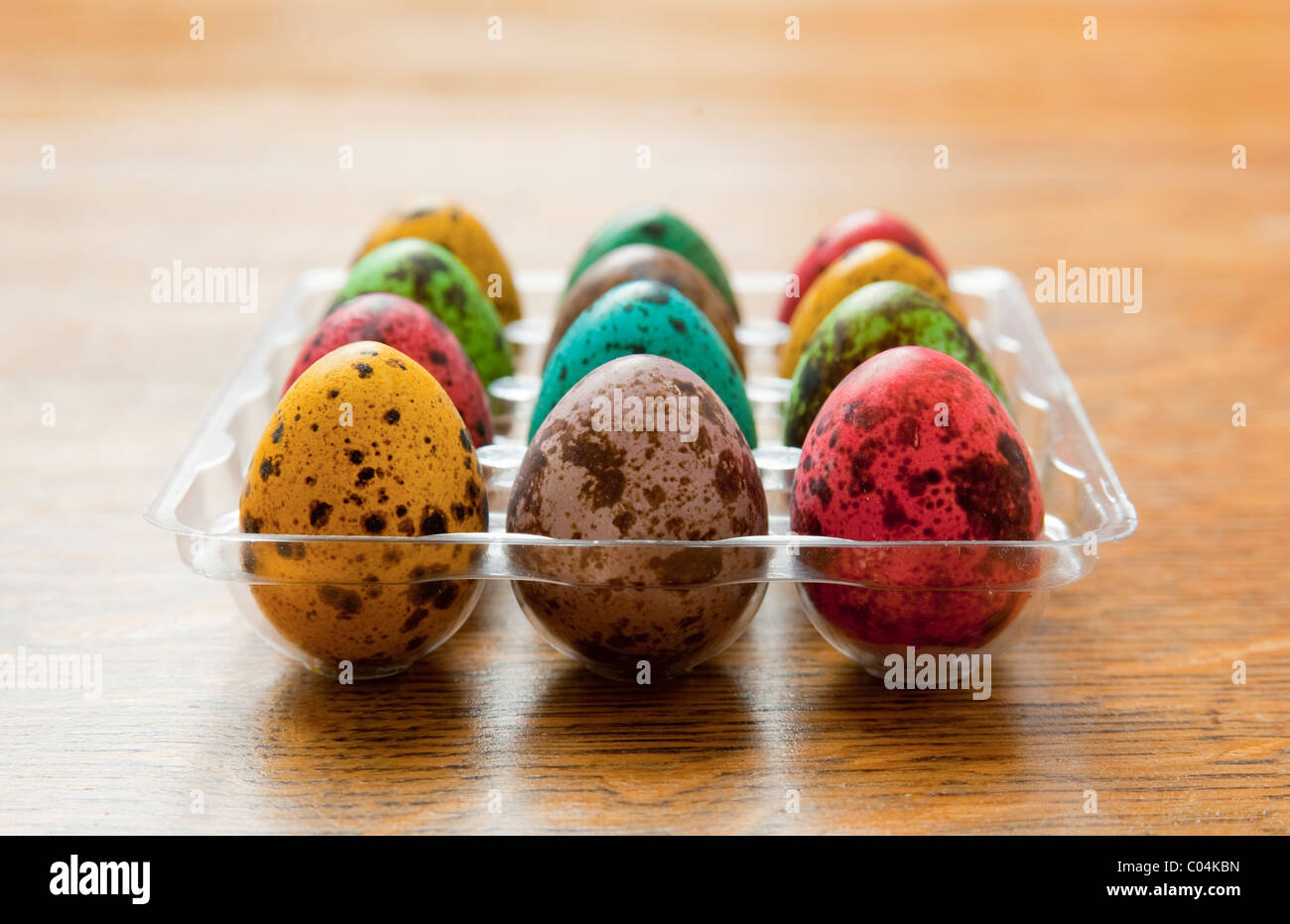 colorful dyed easter quail eggs Stock Photo - Alamy