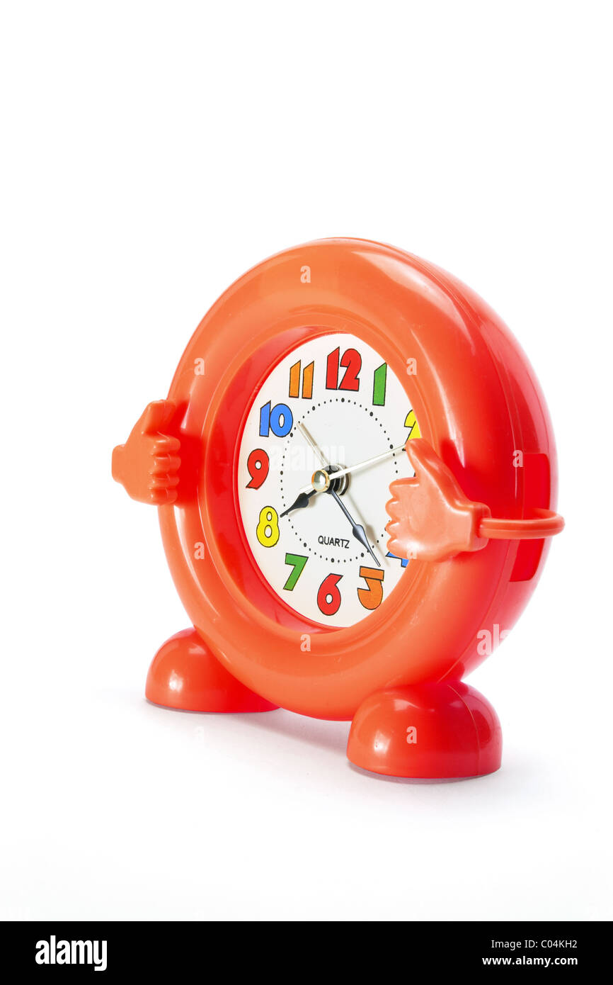 Plastic alarm clock Cut Out Stock Images & Pictures - Alamy