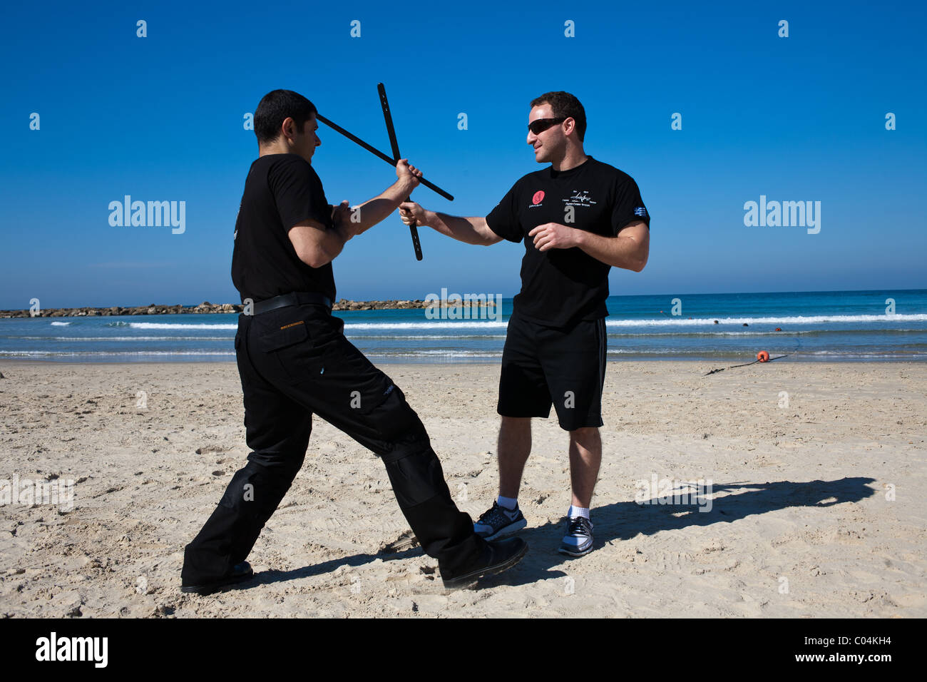 Two Men Practicing Martial Arts High Resolution Stock Photography and ...