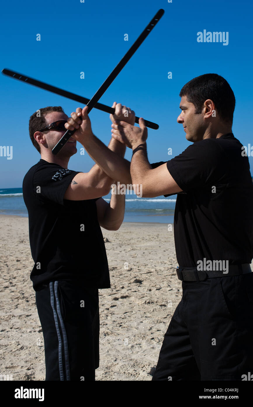 Two men practicing martial arts hi-res stock photography and images - Alamy