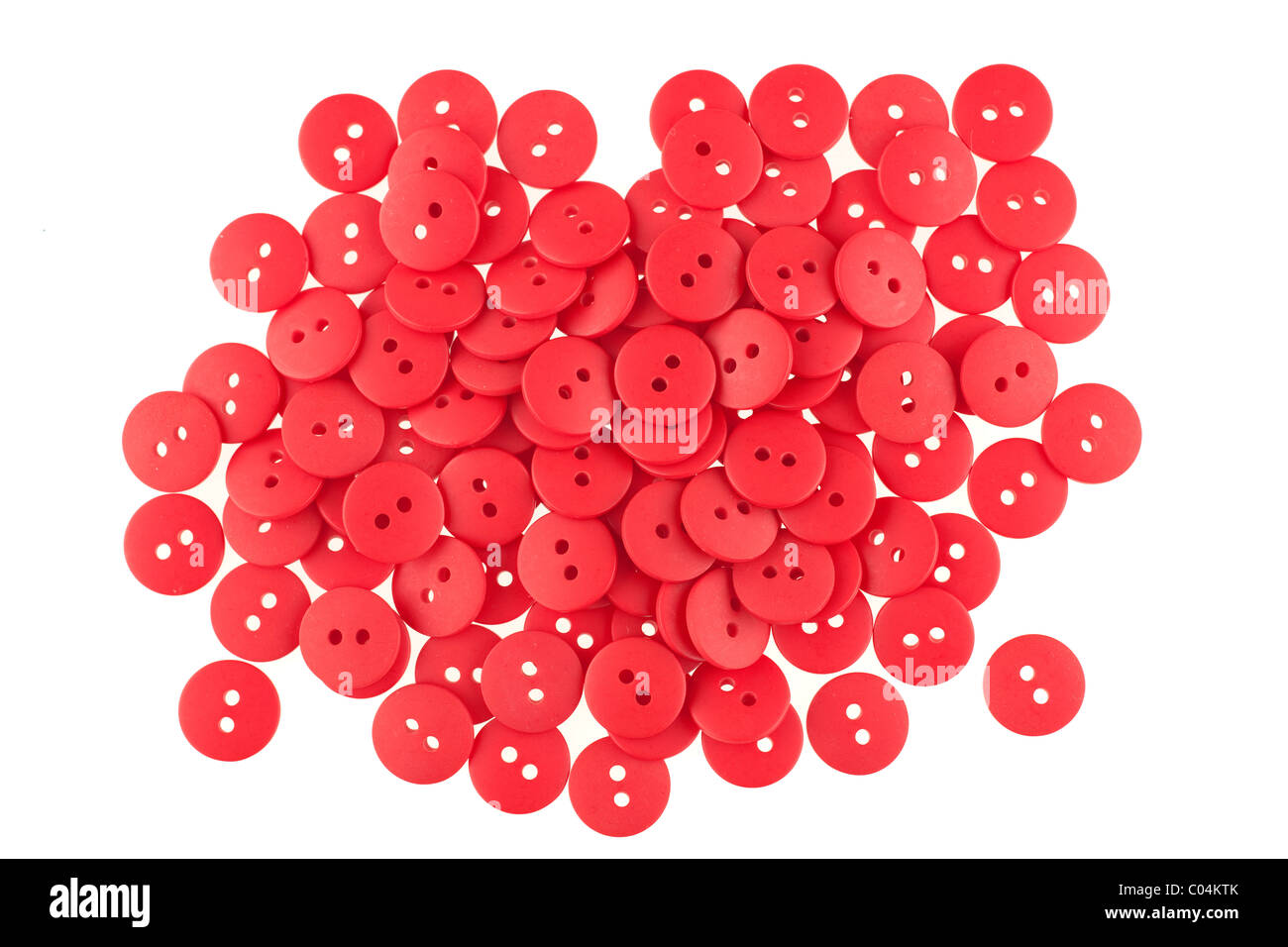 Pile of red buttons Stock Photo - Alamy