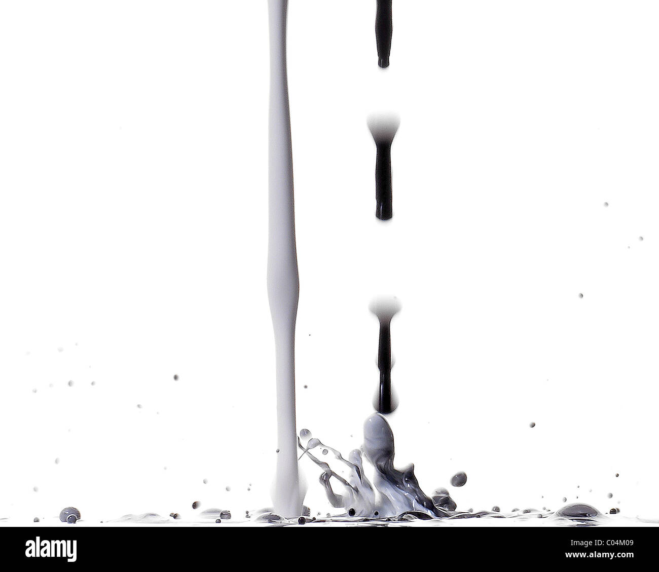 White paint drops hi-res stock photography and images - Alamy