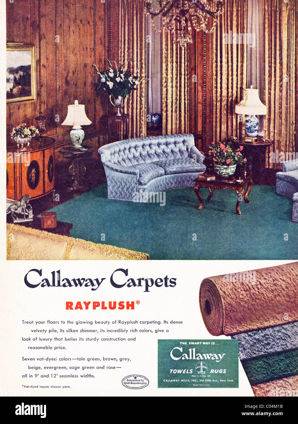 Carpet vintage magazine ad hi-res stock photography and images - Alamy