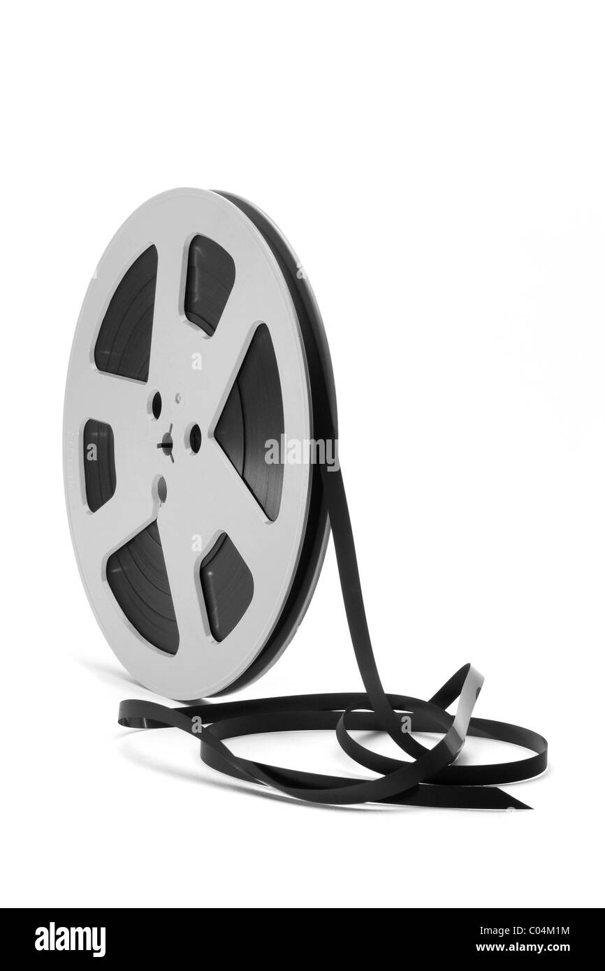 Cut out audio tape spool Black and White Stock Photos & Images - Alamy