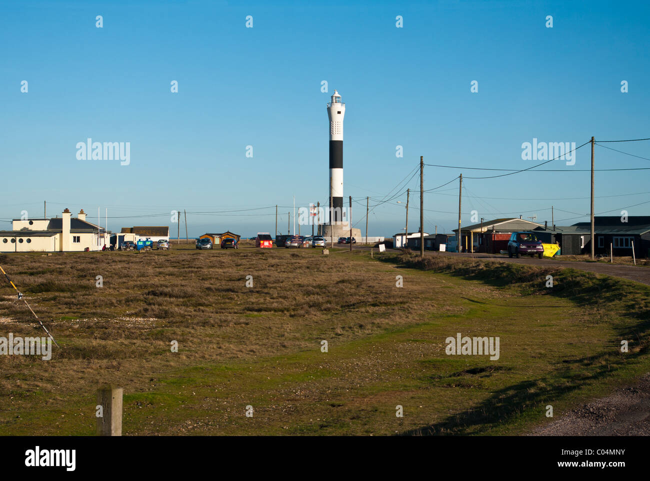 The New Lighthouse Dungeness Kent England Stock Photo - Alamy