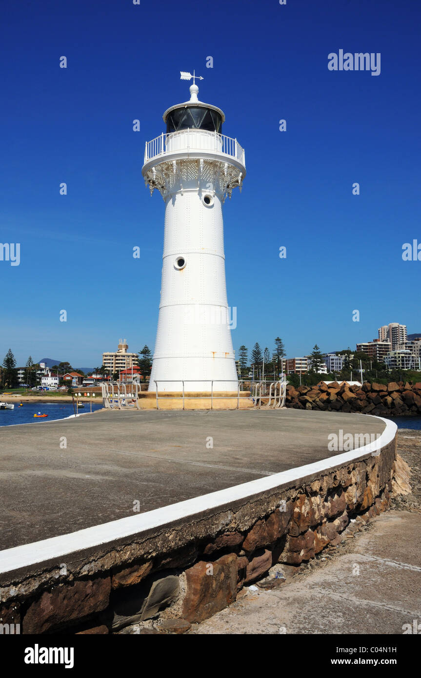 Wollongong Harbour Lighthouse, New South Wales, Australia Stock Photo ...