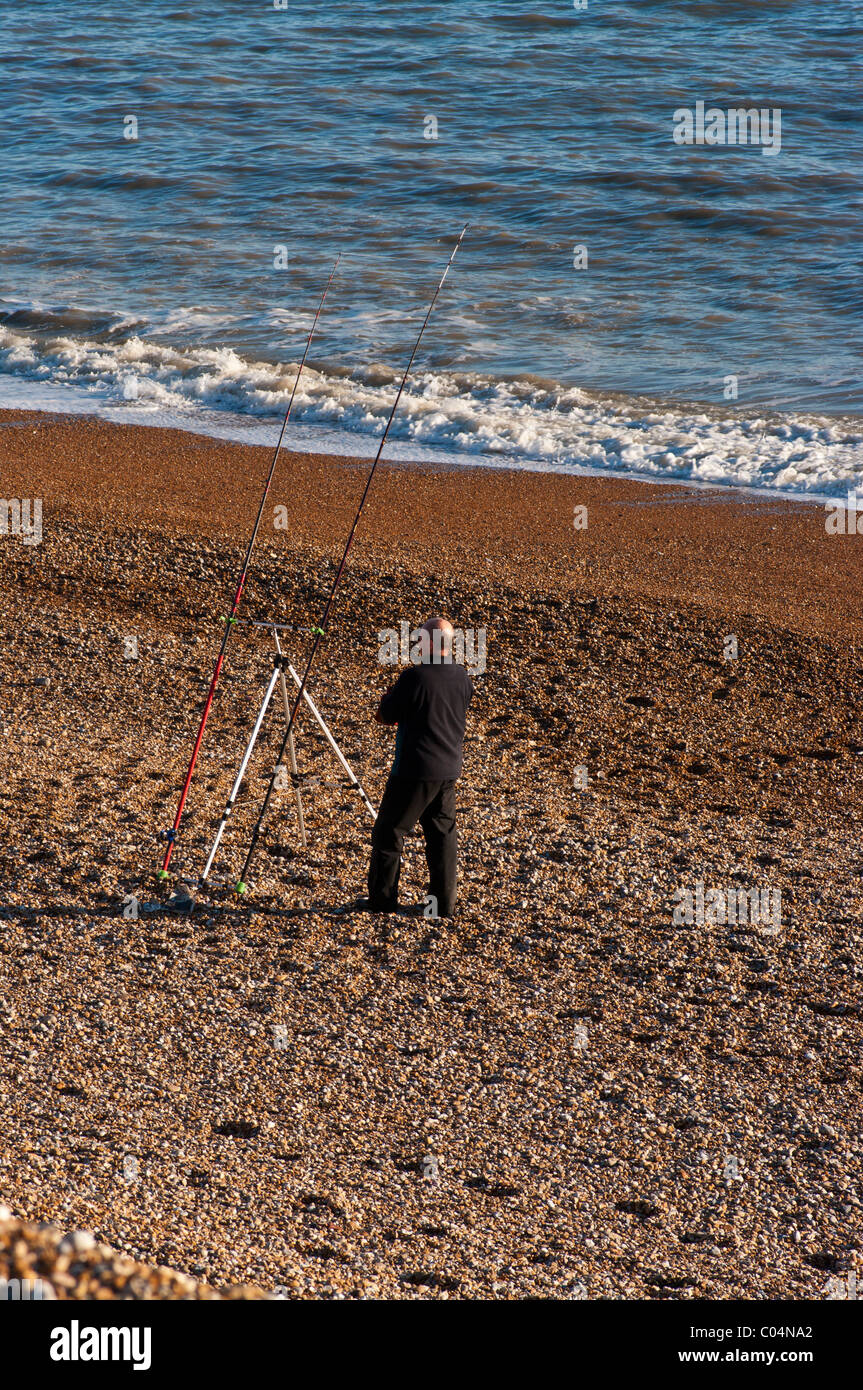 Angler on beach hi-res stock photography and images - Alamy