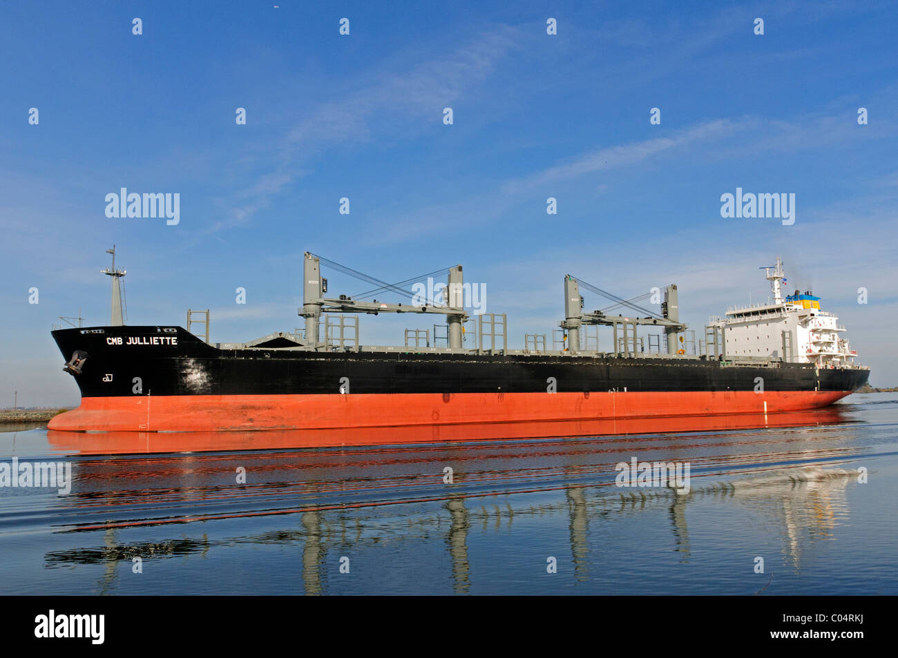 Steamship navigating the San Joaquin River from Stockton to the Pacific ...