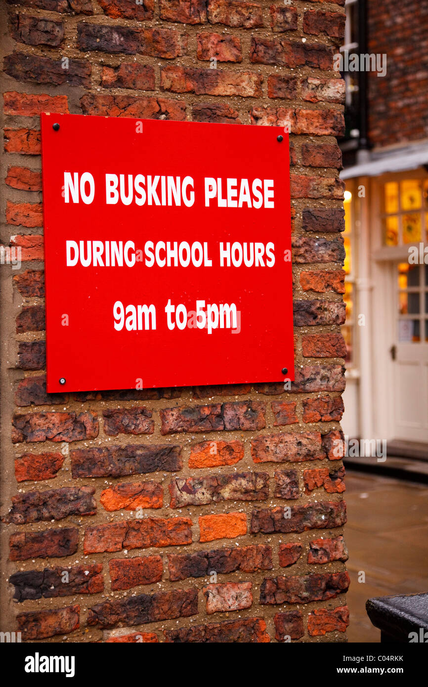 No Busking Sign High Resolution Stock Photography and Images - Alamy