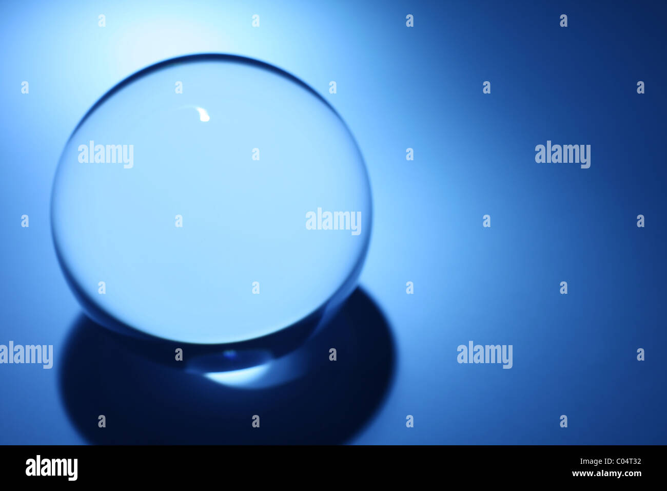 Blue Crystal Ball for background Stock Photo - Alamy