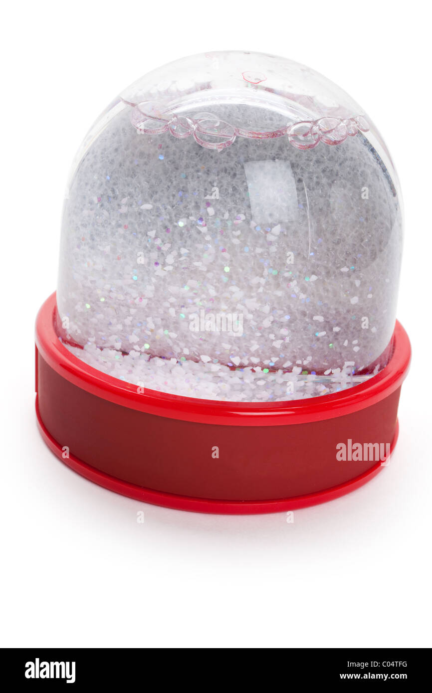 glass snow ball with white background Stock Photo - Alamy