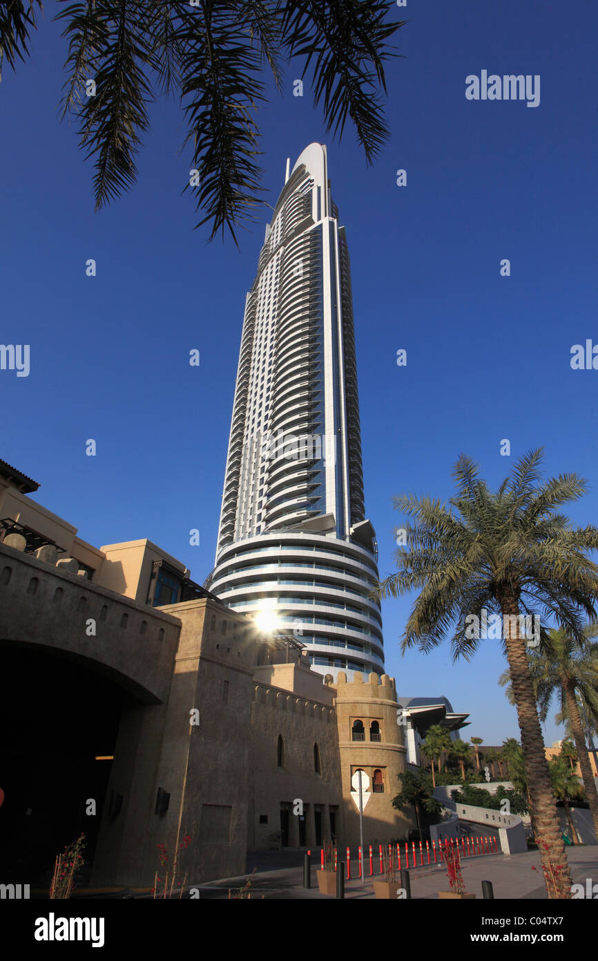 United Arab Emirates, Dubai, The Address Hotel, Downtown Dubai Stock ...