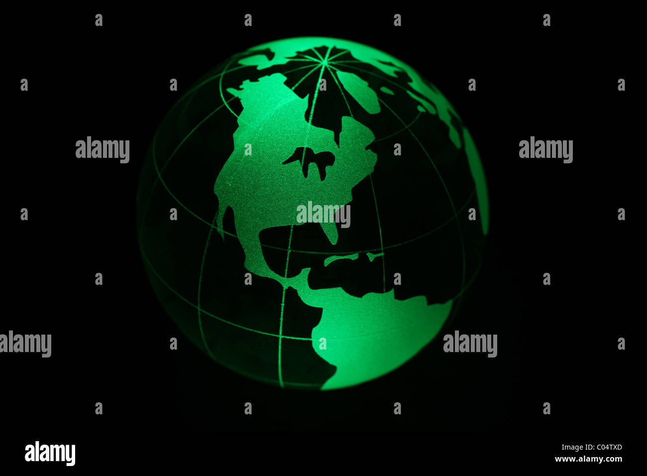 Earth globe green map hi-res stock photography and images - Alamy