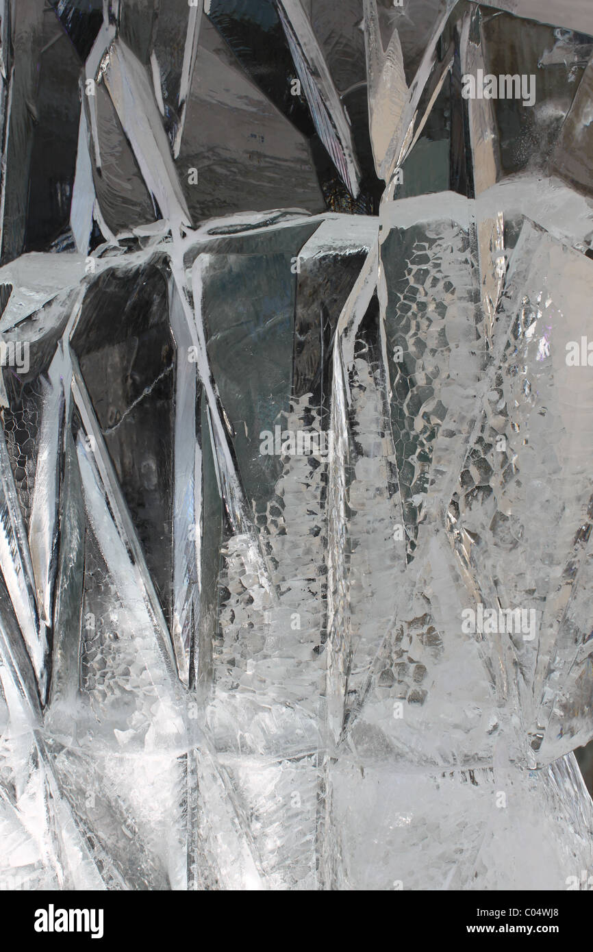 One block Ice Sculpture, Crystal Gardens, Ottawa, Canada Stock Photo ...