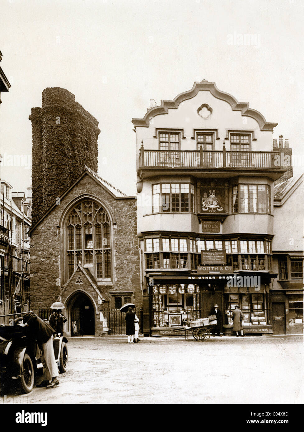 Old Mol's Coffee House, Shop or Café and Church, Exeter, Devon, England ...