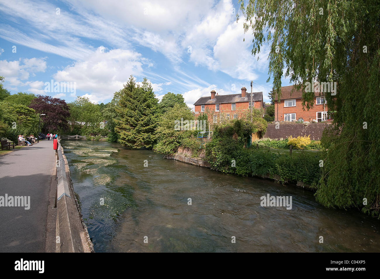The River Itchen flowing through Winchester, Hampshire, England, UK ...