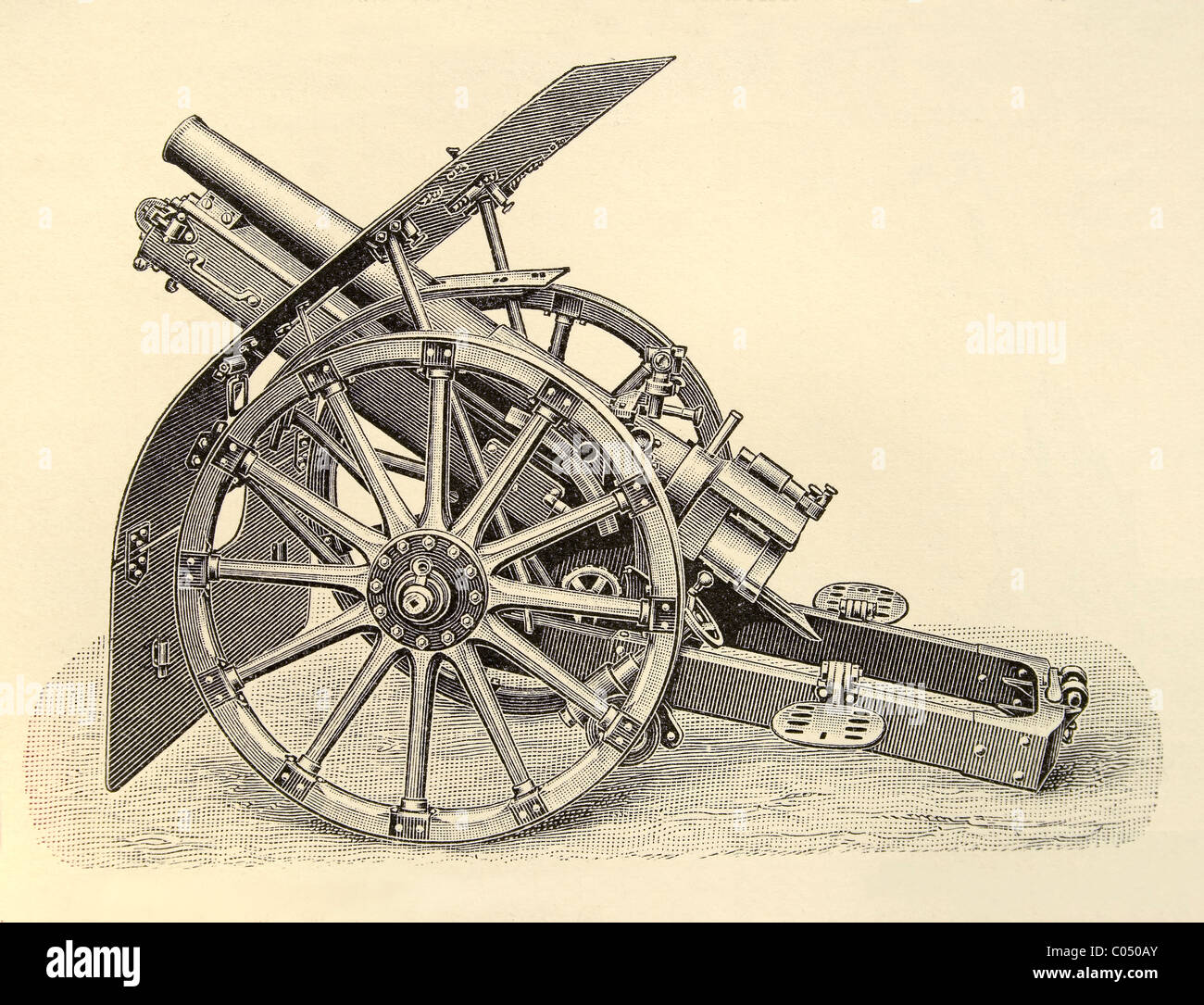 engraving of an old gun Stock Photo - Alamy