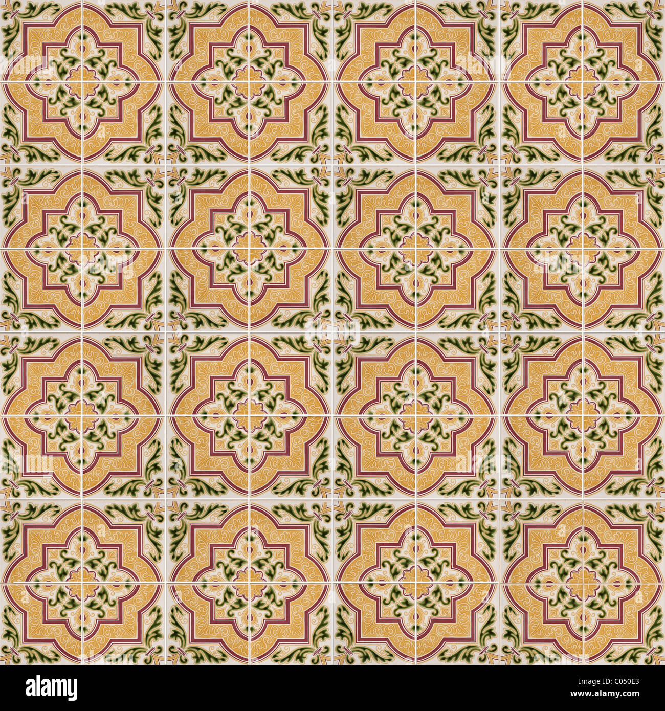 Seamless tile pattern of ancient ceramic tiles Stock Photo - Alamy