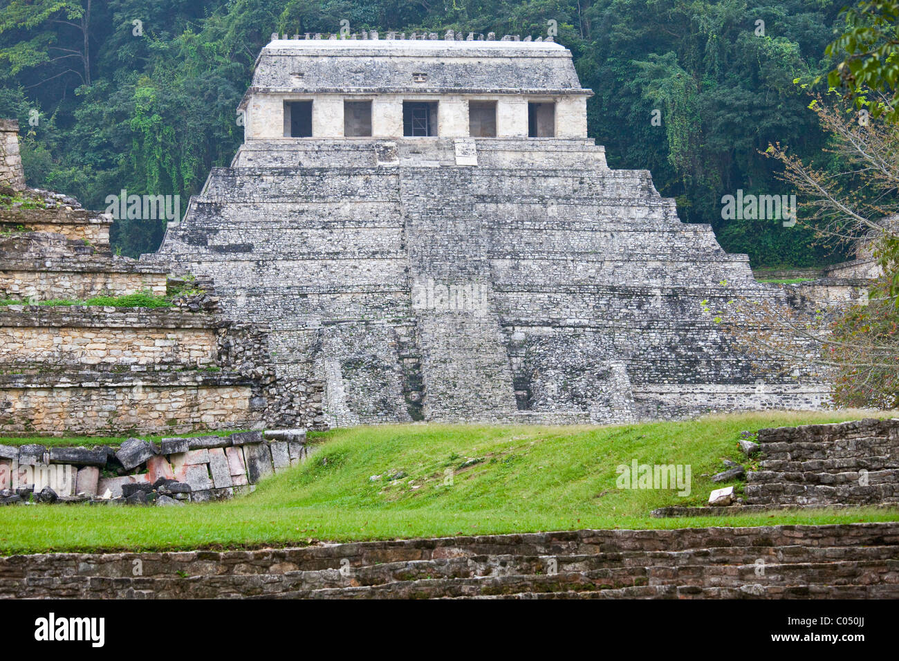 Temple of Inscriptions or Templo de Inscripciones, Palenque, Chiapas ...
