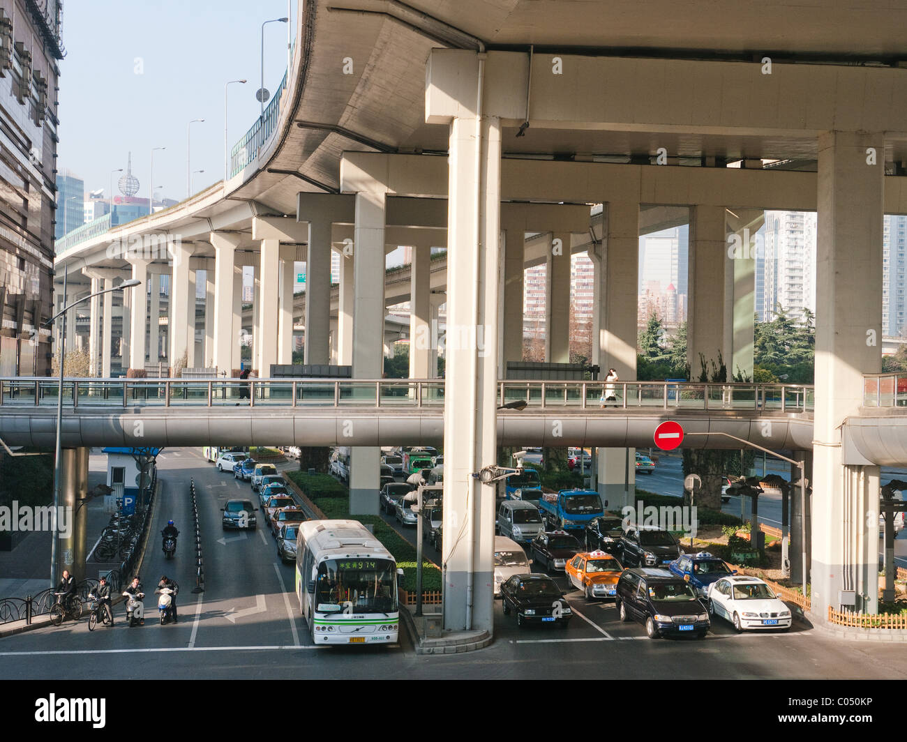 The traffic and road bridge infrastructure development in Shanghai ...