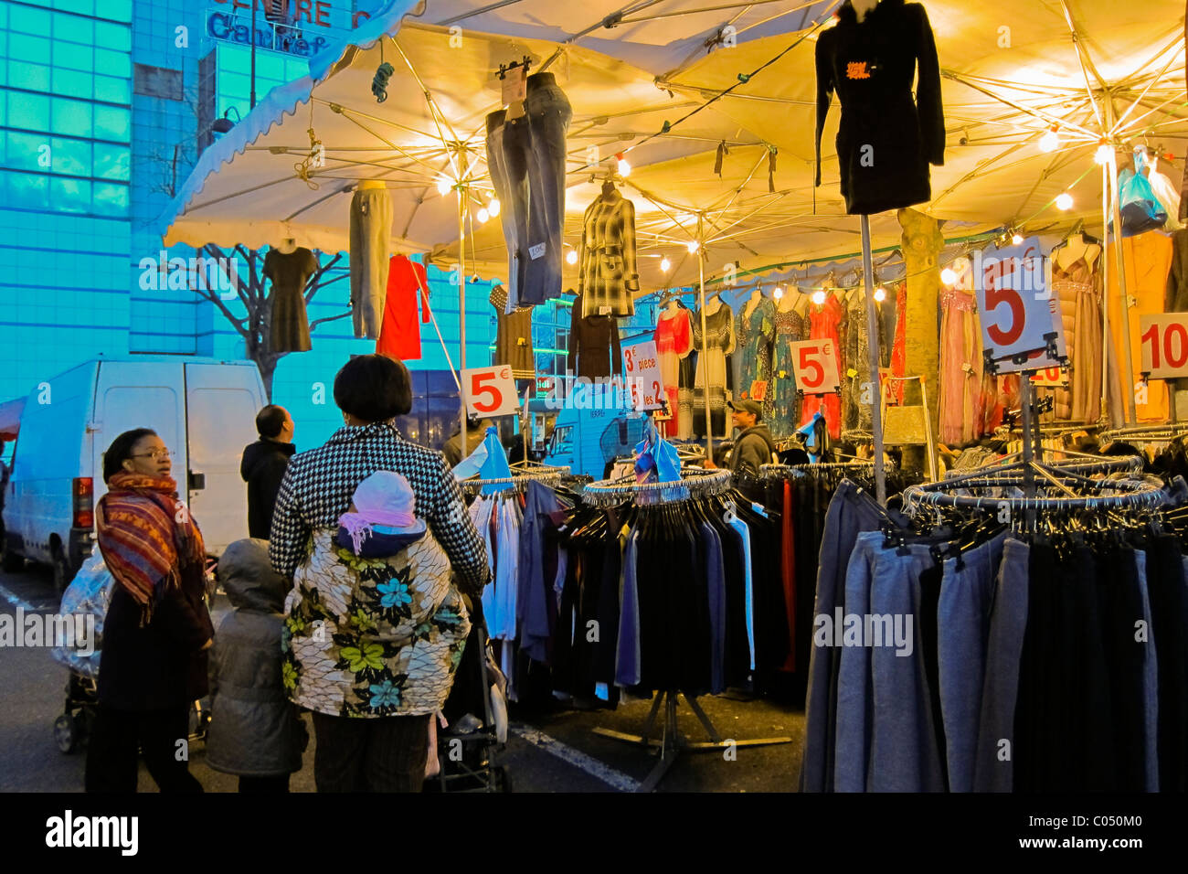 Paris, France, African Immigrant family Shopping for Low Cost CLothes ...